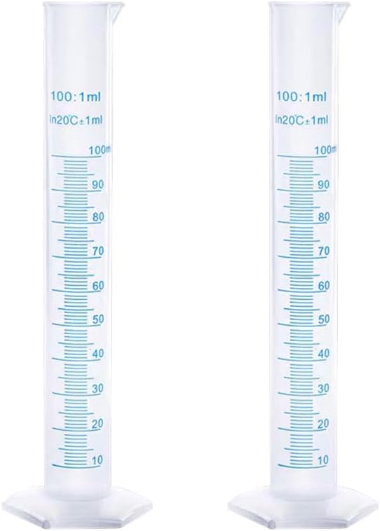 Amazon.com: 2 Pcs Plastic Measuring Graduated Cylinders Transparent ...