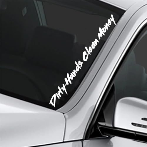 Amazon.com - LANRICE Dirty Hands Clean Money Windshield Car Sticker ...