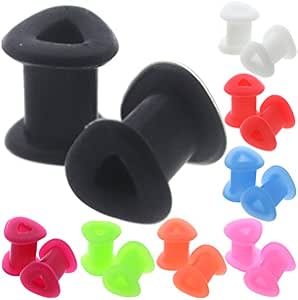 Amazon.com: 2 Plugs Ears 2 gauges Gauge 2g Plugs Tunnels Silicone Men ...