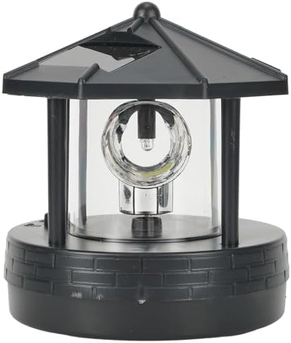 Solar Lighthouse 360 Degree Rotating Solar Lighthouse Led Solar Powered ...