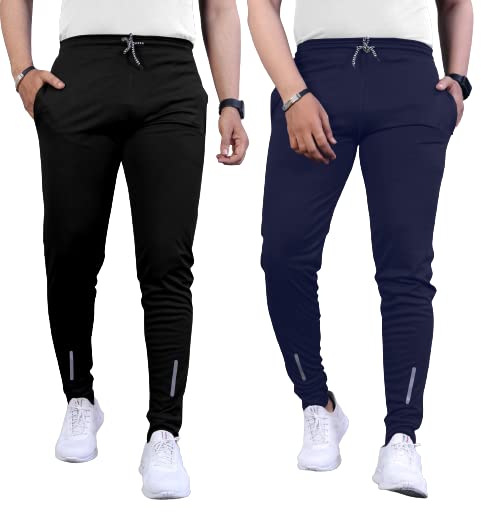 Pink Formal Men's Stylish Regular Fit Lycra Jogger Lower Track Pants ...