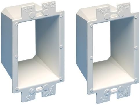 Arlington BE1-2 Electrical Outlet Box Extender, 1-Gang, White, 2-Pack ...