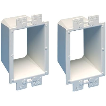 Arlington BE1-2 Electrical Outlet Box Extender, 1-Gang, White, 2-Pack ...