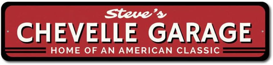 Amazon.com: Chevelle Garage Sign, Chevelle Sign, Custom Chevy Sign, Dad ...