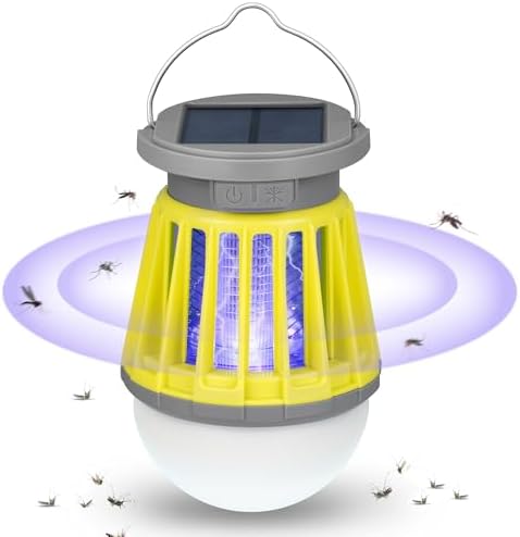Amazon.com : Solar Bug Zapper Outdoor Waterproof, Portable Mosquito ...