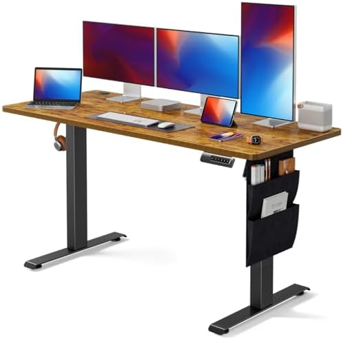 Amazon.com: Sweetcrispy Standing Desk with Keyboard Tray, 48 x 24 ...