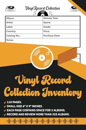 Vinyl Record Collection Inventory | Vinyl Record Collector Log Book | A ...