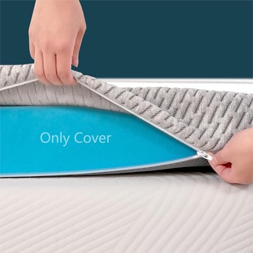 Amazon.com: SyMax 3 Inch Mattress Topper Cover, King Size Mattress ...