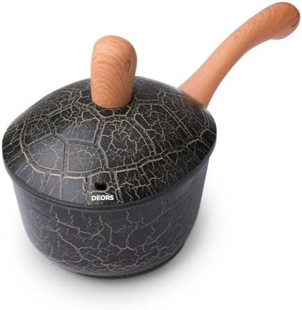 Bionic Turtle Design Nonstick Titanium Sauce Pan with Lid (2.8 qt), Non ...