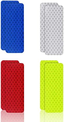 8 Pack Safety Reflective Stickers, Self Adhesive Reflective Tape ...