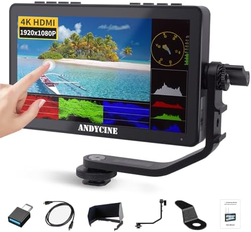 Amazon.com : ANDYCINE A6 Max 6 Inch Touch Screen Camera Filed Monitor ...