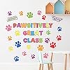 Amazon.com: Paw Prints Bulletin Board Classroom Decorations Dog Paw ...