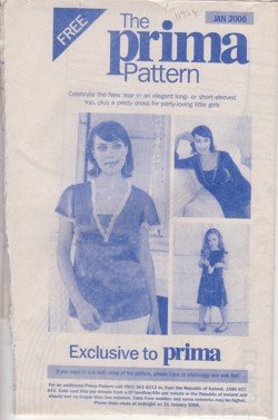 Prima Sewing Pattern, Lady's Glamorous Tops in Sizes 10-20 & Girl's ...