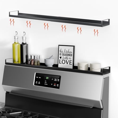 Bumusty Magnetic Shelf for Stove, Kitchen Shelf Magnetic Stove Top ...