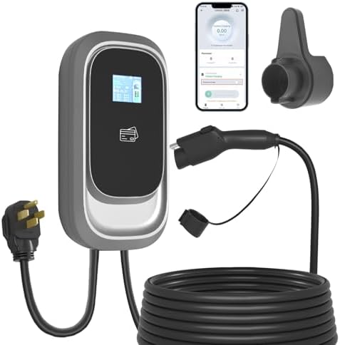 Amazon.com: ELECORRY Level 2 EV Charger 48 Amp, 240V Wall-Mount Electric Vehicle Charging ...