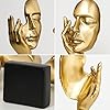 Amazon.com: 3 Pcs Gold Thinker Statues Sculptures for Home Decor ...
