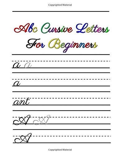 Buy ABC Cursive Letters For Beginners: Handwriting Alphabet Uppercase ...