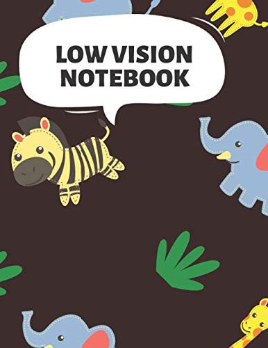Low Vision Notebook: Bold Line White Paper For Low Vision,Visually ...