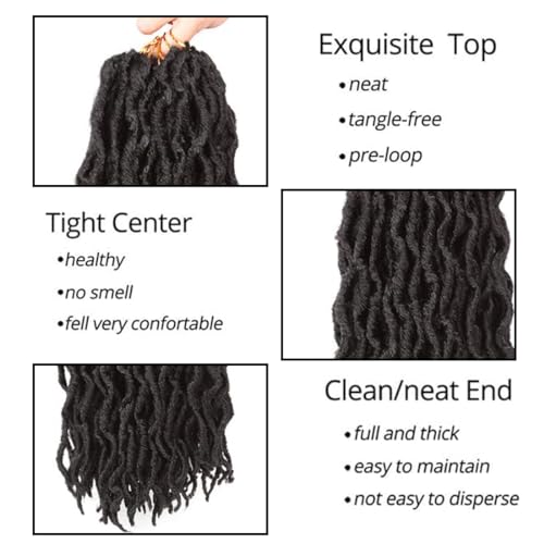 YYQXZG 24 Inch Wavy Gypsy Locs Crochet Hair for Black Women Locs ...