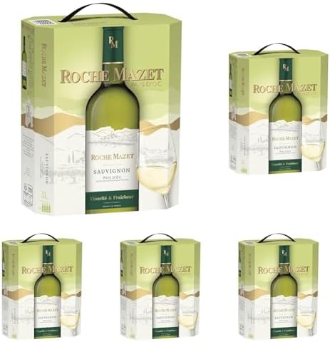 Roche Mazet – Vin Blanc Sauvignon (3L) – IGP Pays d’Oc – Bag in Box ...