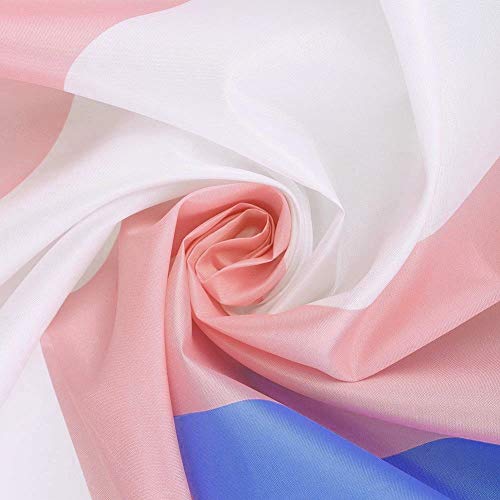 JZK 90 cm * 150 cm Trans flag large transgender flag for wall, gift for ...