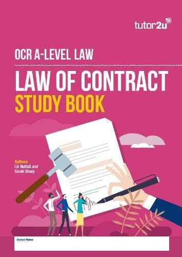 OCR A-Level Law Contract Study Book: Amazon.co.uk: Law, tutor2u ...