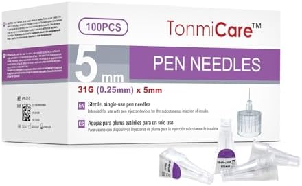 Amazon.com: Diabetic Pen Needles 31g 5mm, Extra Lubricated, Tri-Bevel ...
