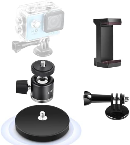 UTEBIT 2.6inch/66mm Magnetic Camera Mount 1/4 Thread, Magnet Car Screw ...