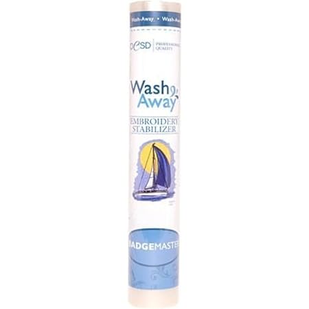 Amazon.com: OESD Badgemaster AquaFilm Wash-Away Stabilizer White 12" x ...