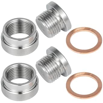 Amazon.com: O2 Sensor Bung Weld in with Plug, 2 Set O2 Bung 304 ...