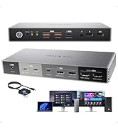 Amazon.com: PULWTOP Laptop Docking Station Dual Monitor, 11 in 1 ...