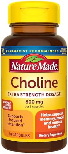 Amazon.com: Nature Made Extra Strength Dosage Choline Supplements 800 ...