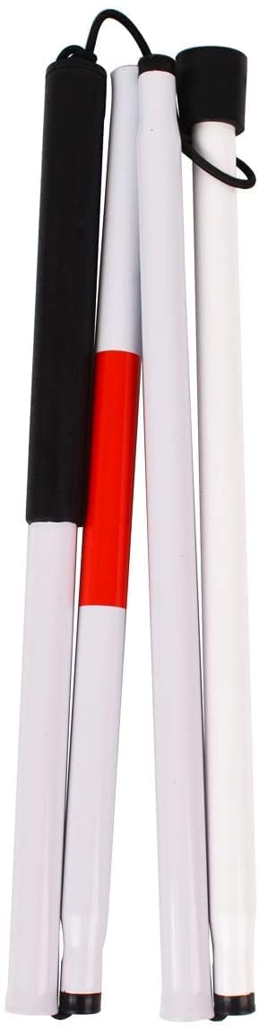 MCP Folding Blind Cane Reflective Red Folding Walking Stick for Vision ...