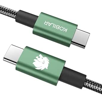 Kobilar 240W USB C to USB C Cable,Type C to Type C Cable 1.5ft*2,with ...