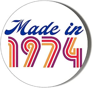 Gift Insanity MADE IN 1974-45mm SUPER SAFE CLIP BADGE : Amazon.co.uk ...