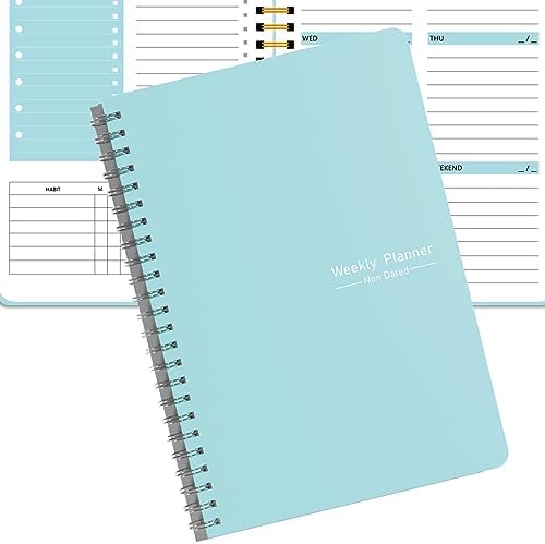 Weekly Planner Notebook, Undated A5 Planner Notebook Daily Planner To ...