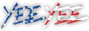 Amazon.com - Yee Yee Merica Decal – Patriotic Vinyl Truck Stickers and ...