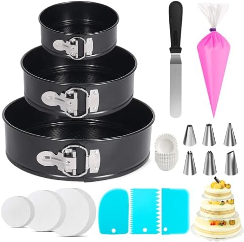 Amazon.com: zhonglinhua99pcs Cake Pan Set with Removable Base, Cake ...