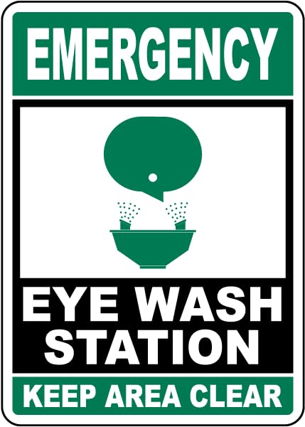 Emergency EyeWash Station Sign | Waterproof Sticker : Amazon.in: Office ...