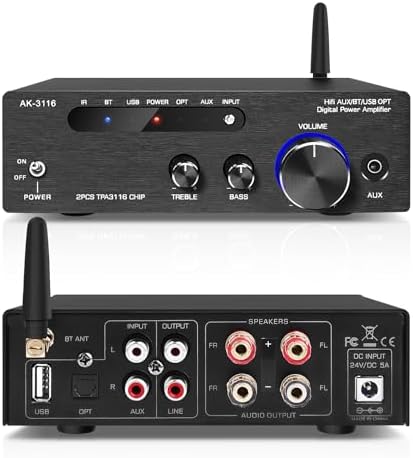 Amazon.com: AIYIMA A80 Bluetooth Amplifier DAC Stereo HiFi Home Audio Receiver with PFFB 2.0 ...