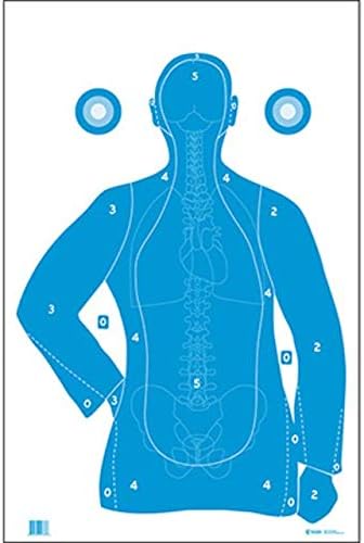 Amazon.com : Action Target B-21E Blue w/Anatomy Scoring, Pack of 100 ...