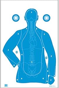 Amazon.com : Action Target B-21E Blue w/Anatomy Scoring, Pack of 100 ...