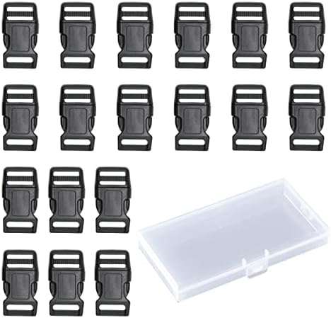 SamHeng Side Release Plastic Buckles, 20 Pieces 38mm Black Quick Side ...