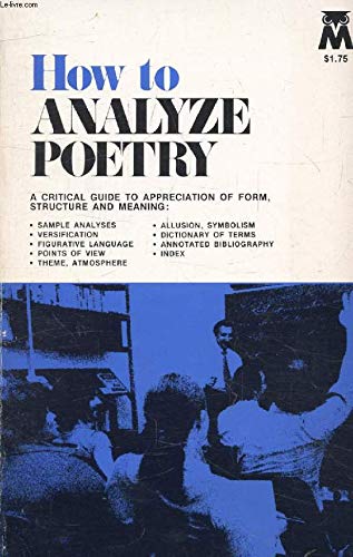 How to Analyze Poetry: Reaske, Christopher: 9780671187477: Amazon.com ...