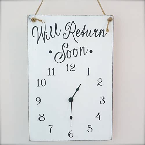 Amazon.com: Will Return Soon Wood Business Sign : Home & Kitchen
