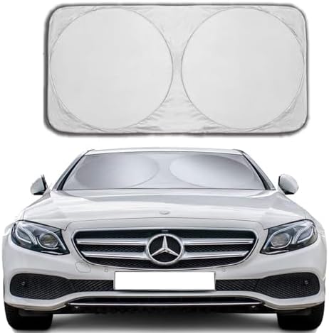 AGD Car Windshield Sun Shade Fits Most Cars UV Rays Sun Shade Keep Car ...