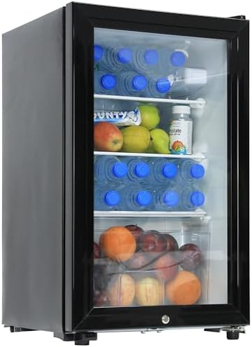 روبيك ثلاجة 62 لتر مع باب زجاجي بقفل مفتاح، مبرد مشروبات بتيار متردد ...