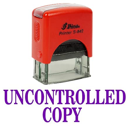 UNCONTROLLED Copy Self Inking Rubber Stamp Custom Office Stationary ...
