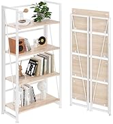 Amazon.com: BHG No Assembly Folding Bookshelf for Living Room ...