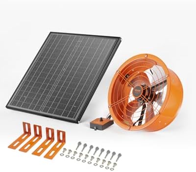 VEVOR Gable Mount Fan, 14 Inch Solar Power Attic Exhaust Fan with ...